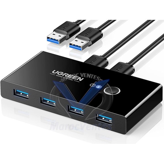 Ugreen 30767 Switch Commutateur 2x4 USB 2.0 Prix Choc Maroc Ugreen 30767 Switch Commutateur 2x4 USB 2.0 Prix Choc Maroc